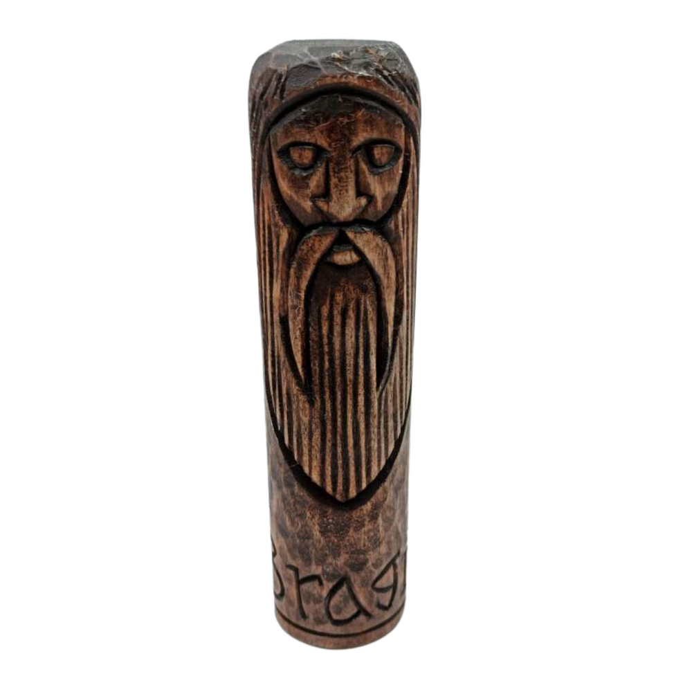 Bragi wooden statue norse mythology decor pagan altar – WikkedKnot jewelry