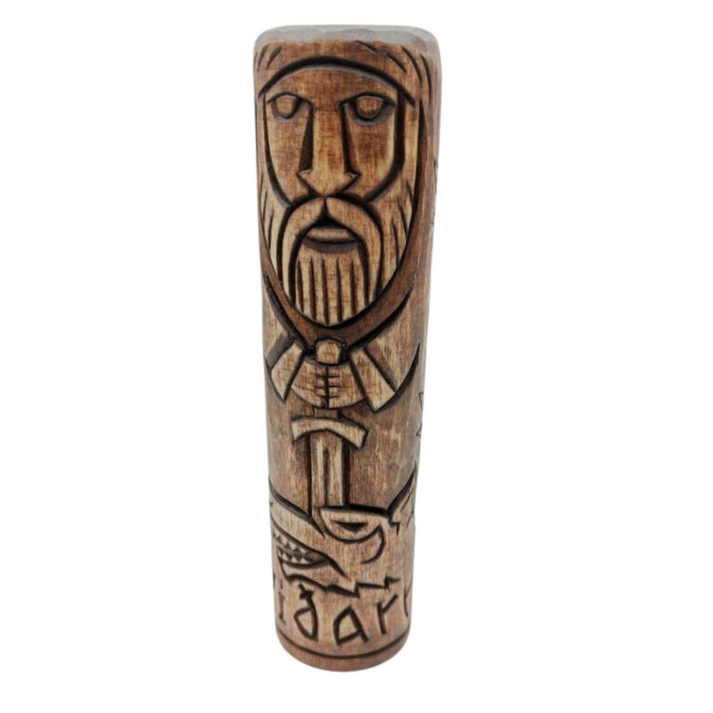 Vidar wooden figure Norse pagan statue Viking decor – WikkedKnot jewelry