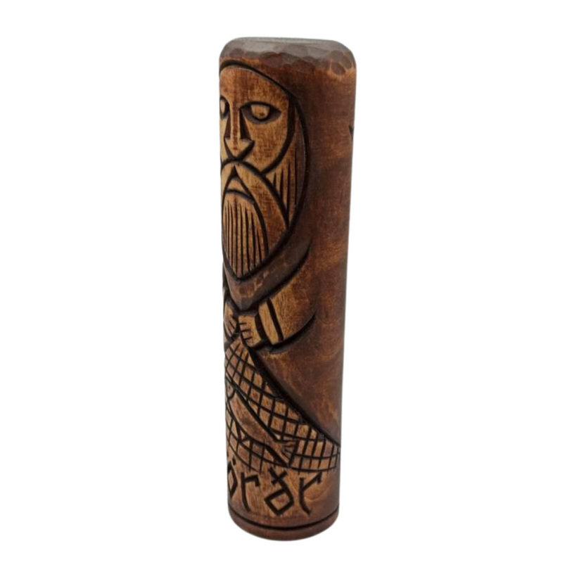 Njord wooden statue Norse pagan altar Viking table decor – WikkedKnot ...