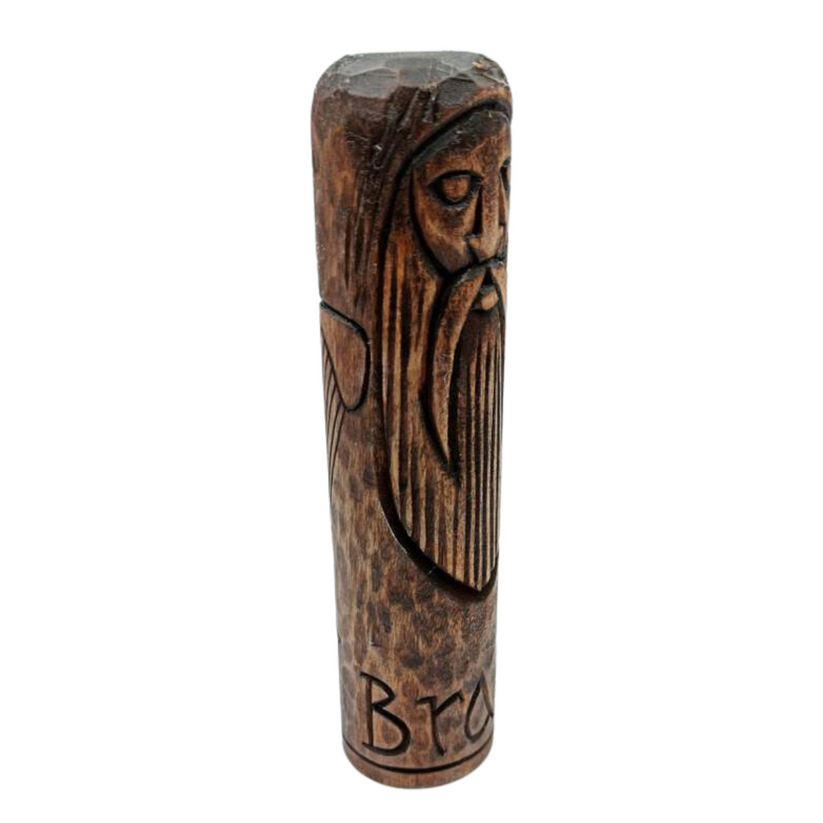 Bragi wooden statue norse mythology decor pagan altar – WikkedKnot jewelry