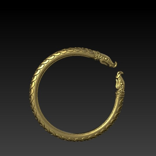 Norse Dragon torc bracelet viking oath ring nordic jewelry – WikkedKnot ...