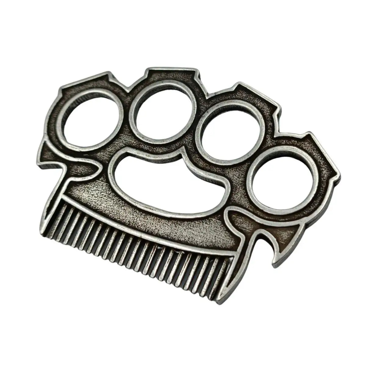 Custom metal Brass knuckles beard comb – WikkedKnot jewelry