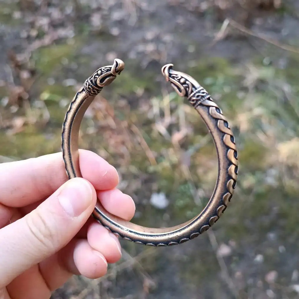 Norse Dragon torc bracelet viking oath ring nordic jewelry – WikkedKnot ...