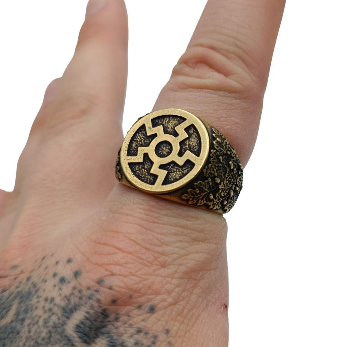 Sun wheel Viking cross ring Nordic ancient jewelry – WikkedKnot jewelry